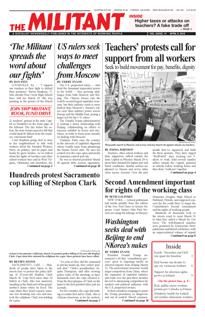 Vol. 82/No. 14 – The Militant