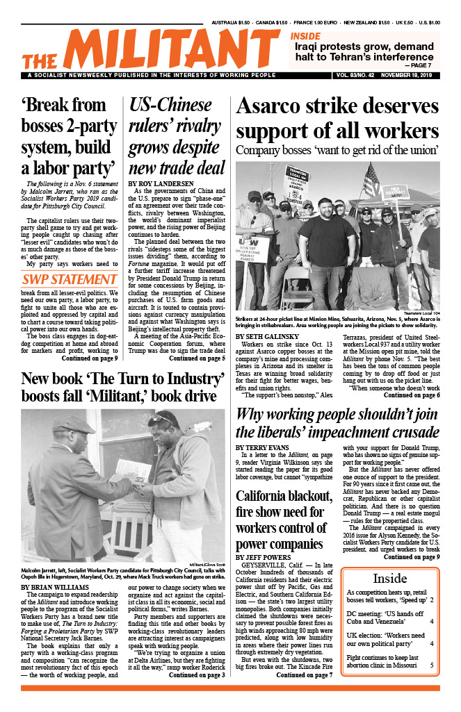 25, 50 and 75 Years Ago – The Militant