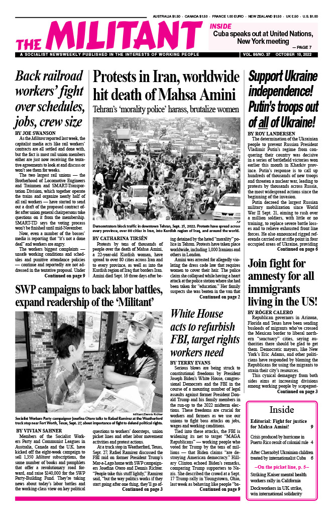 Back railroad workers’ fight over schedules, jobs, crew size – The Militant