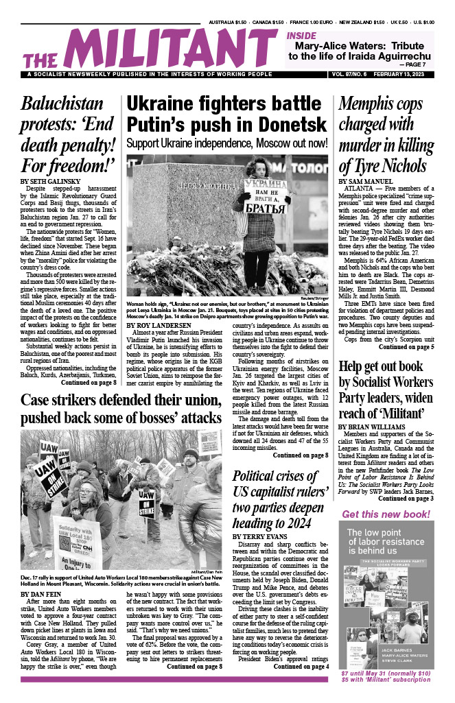 Mary Lou Montauk, 78 years a builder, supporter of the SWP – The Militant