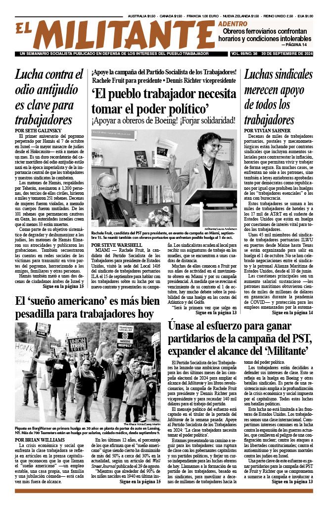 Donate to The Militant – The Militant