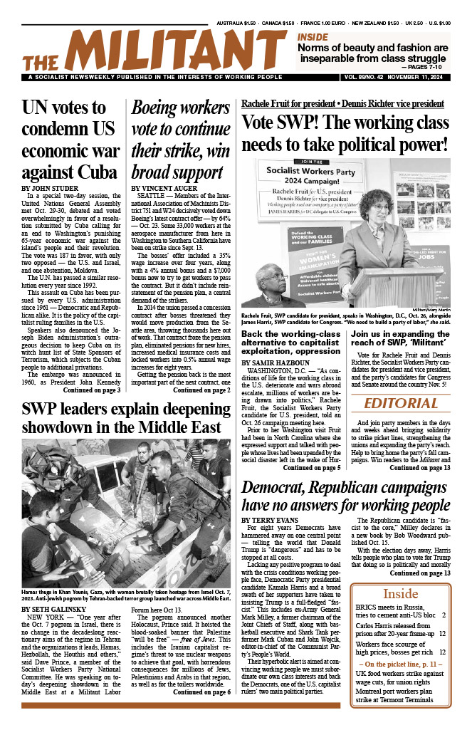 Who are Rachele Fruit, SWP candidate for U.S. president, and Dennis ...