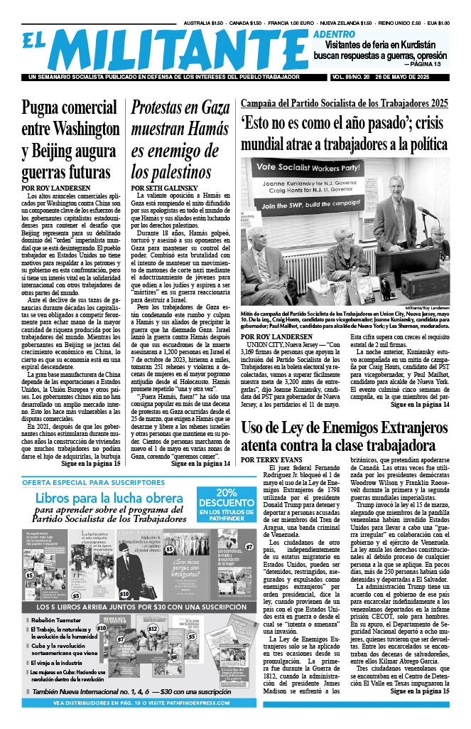 About The Militant Newspaper – The Militant