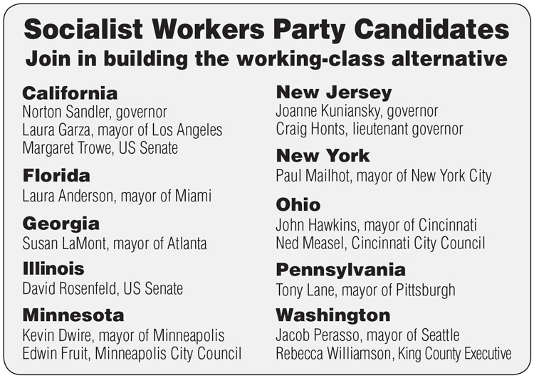 Join fall drive to expand the reach of the ‘Militant’ and the SWP – The ...