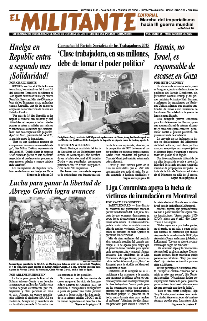 About The Militant Newspaper – The Militant