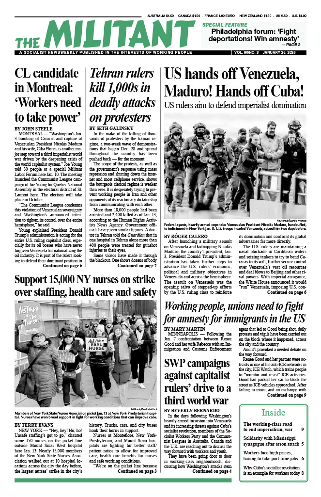The Militant – A socialist newsweekly published in the interests of ...
