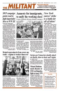 The Militant – A socialist newsweekly published in the interests of ...